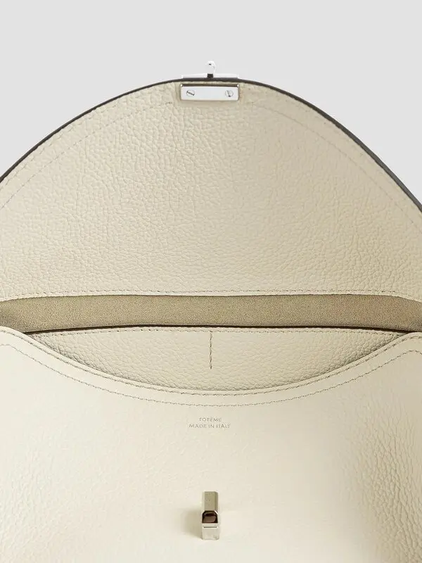 TOTEME T-lock Grain Leather Shoulder Bag - Milk