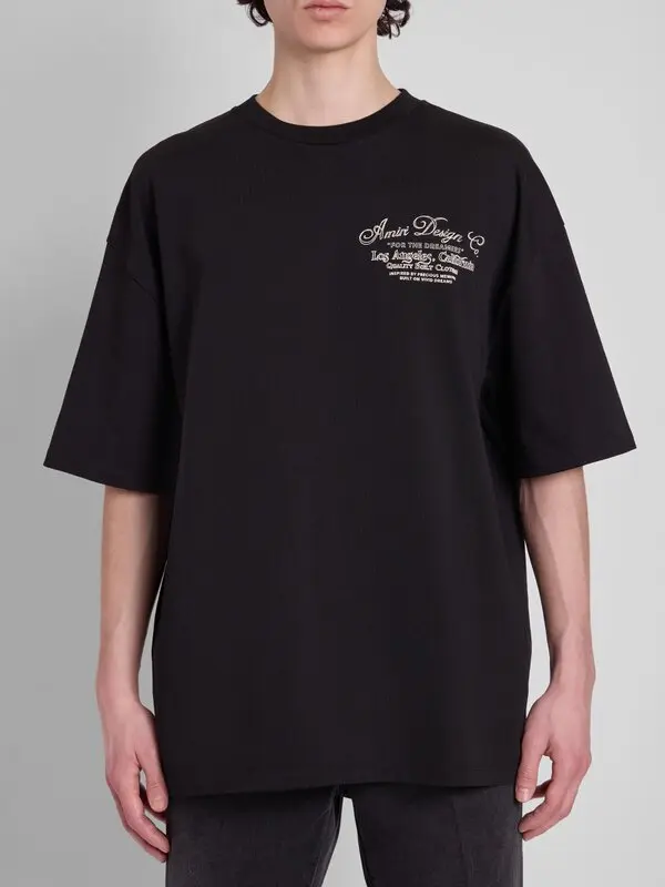 Amiri Dreamers Logo Cotton T-shirt - Black