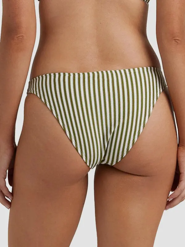 Peony Tapestry Staple Striped Bikini Bottom