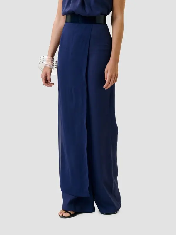 Silvia Tcherassi Gaucin Wrap Wide-leg Pants