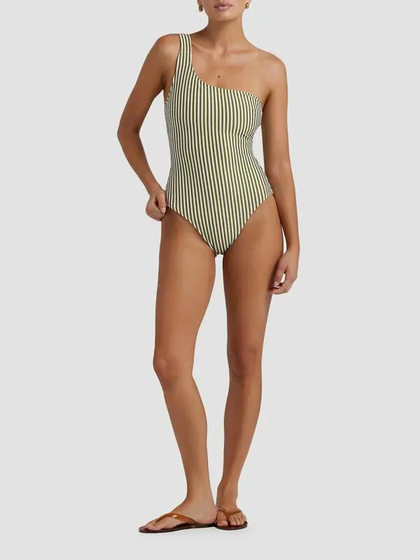 Peony Tapestry One-shoulder One-piece Swimsuit