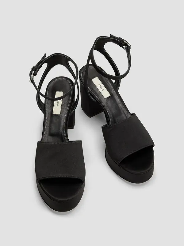 TOTEME 100mm Satin Platform Sandals
