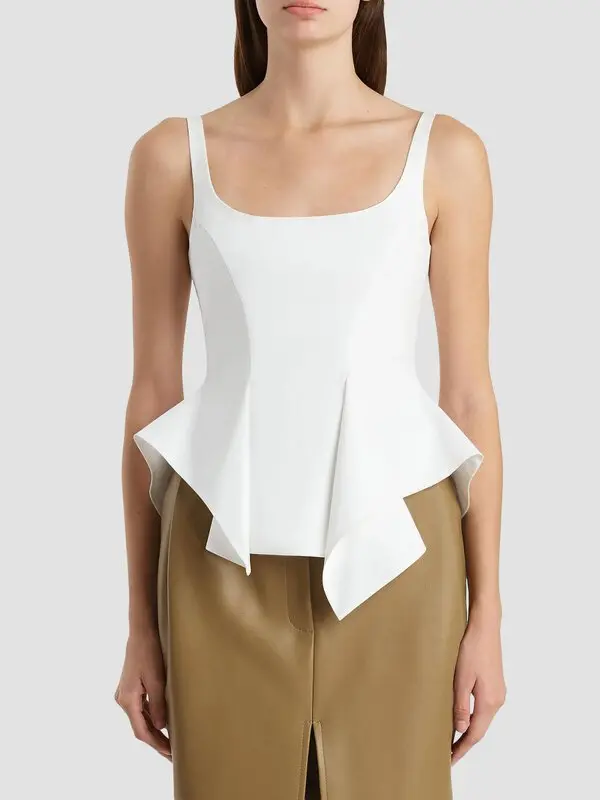 Khaite Loa Cotton Sculpted Top