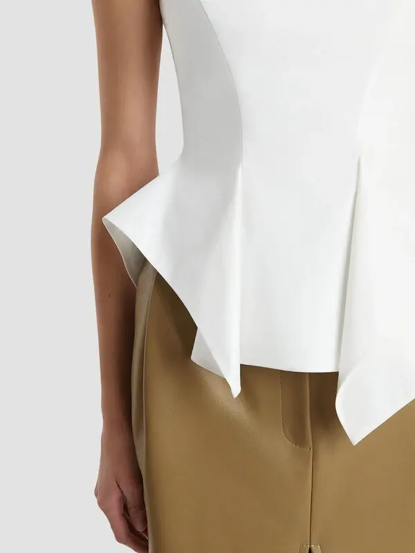 Khaite Loa Cotton Sculpted Top