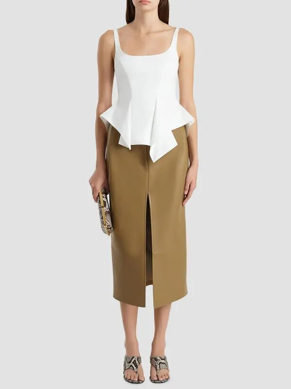 Khaite Loa Cotton Sculpted Top