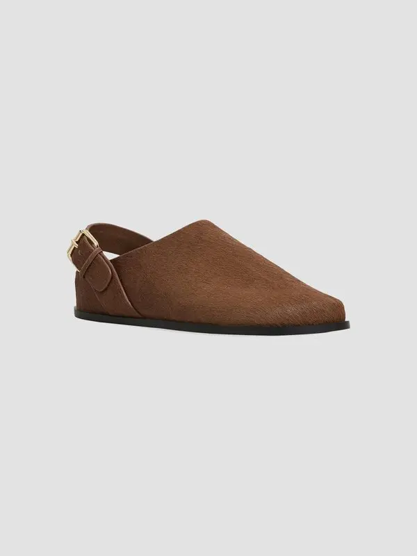 A.emery Louis Calf Hair Clogs - Pecan