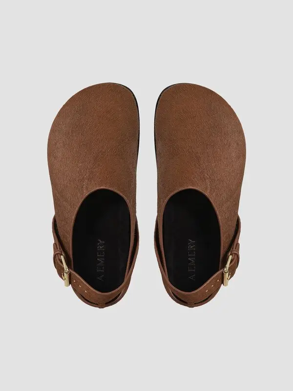 A.emery Louis Calf Hair Clogs - Pecan