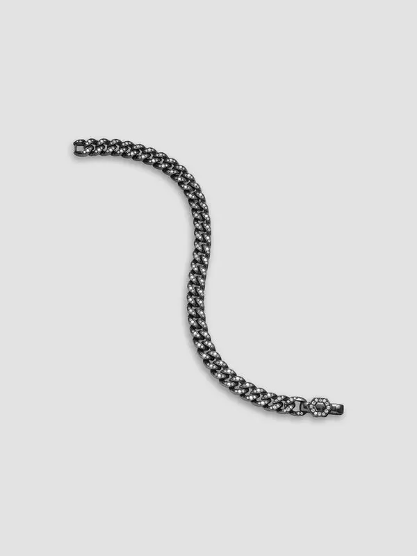 David Yurman Curb Chain Bracelet In Black Titanium
