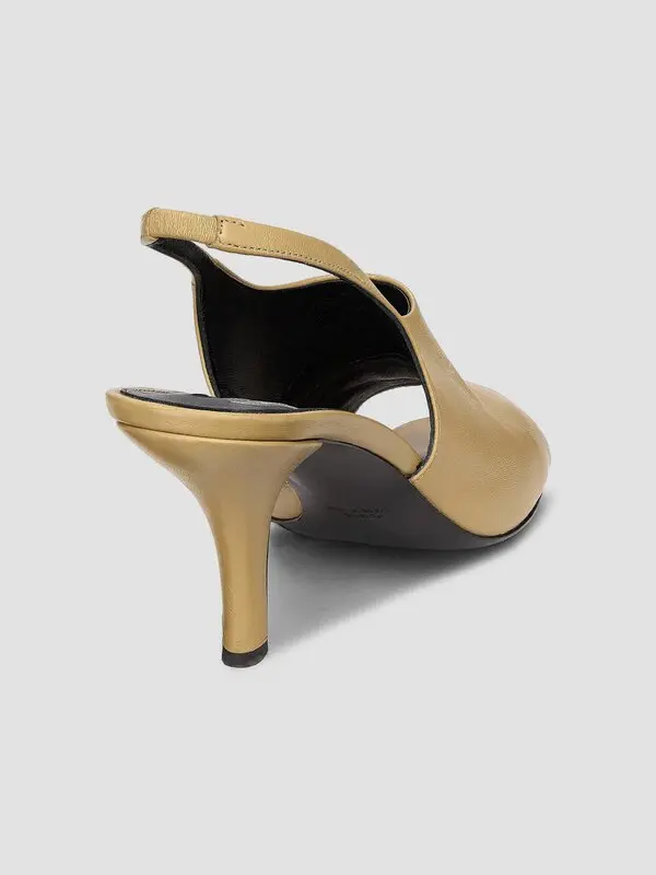 TOTEME 85mm Leather Slingback Sandals - Desert
