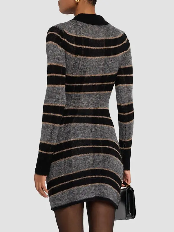 Guest In Residence Plaid Cashmere-blend Polo Dress