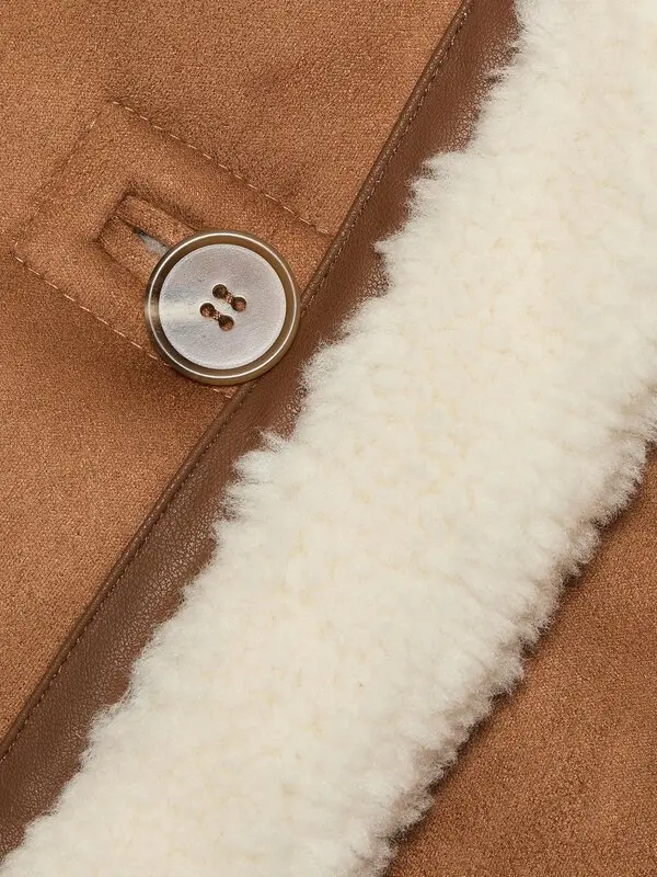 DH New York Athena Faux Shearling-trimmed Vest