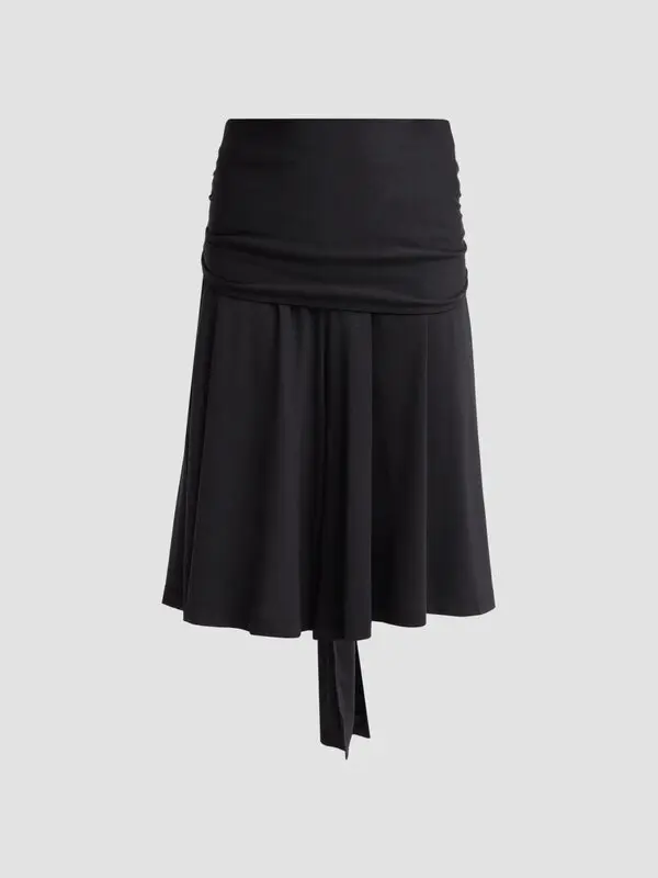 TOTEME Tie-waist Jersey Shorts - Black