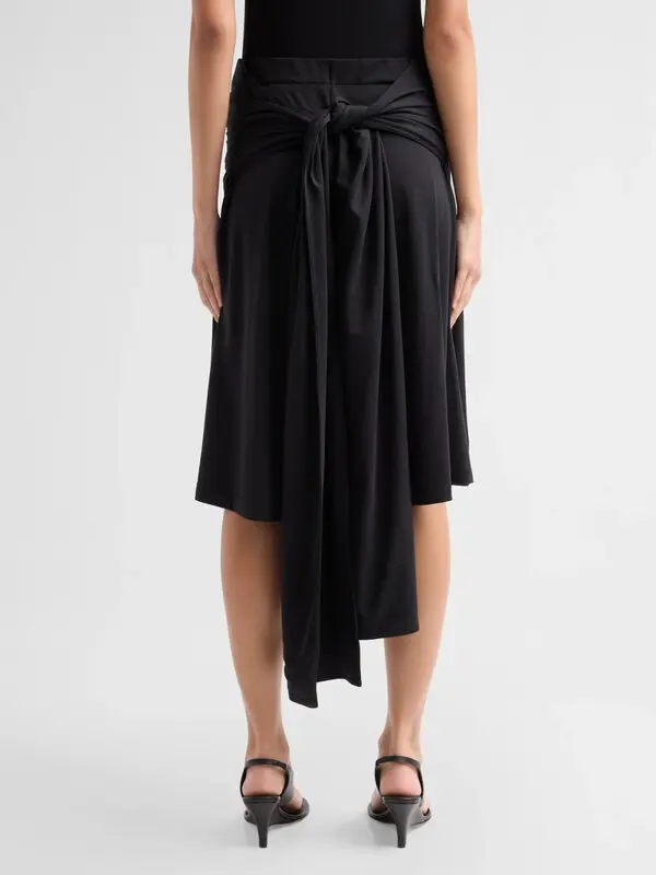TOTEME Tie-waist Jersey Shorts - Black