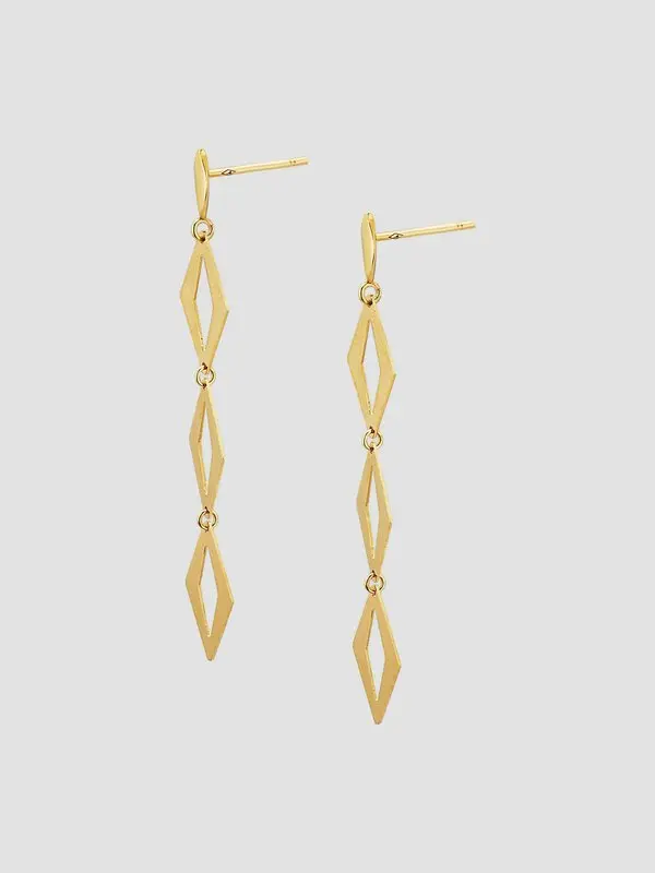 ORADINA 14k Yellow Cascade Drop Earrings