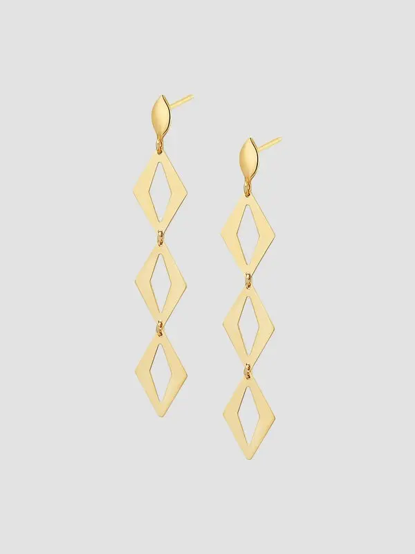 ORADINA 14k Yellow Cascade Drop Earrings - Gold