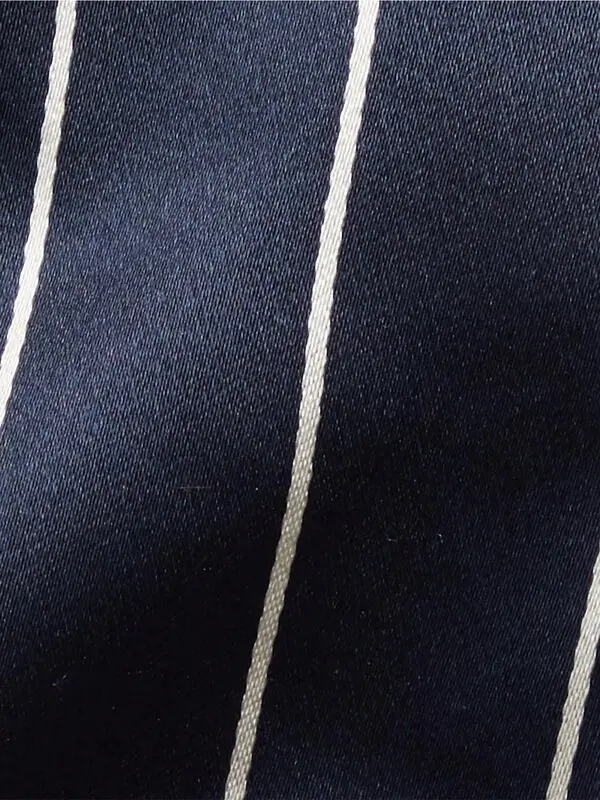 Ralph Lauren Purple Label Striped Silk Tie - Dark Navy