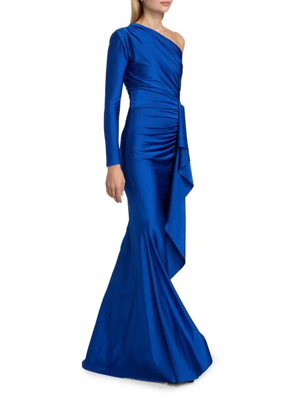 Chiara Boni La Petite Robe Serina Jj One-shoulder Slit Gown