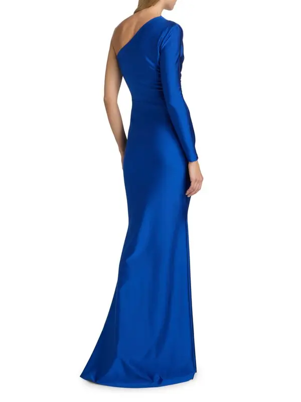 Chiara Boni La Petite Robe Serina Jj One-shoulder Slit Gown