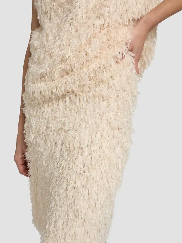 TOTEME Feathered-jersey Knee-length Skirt