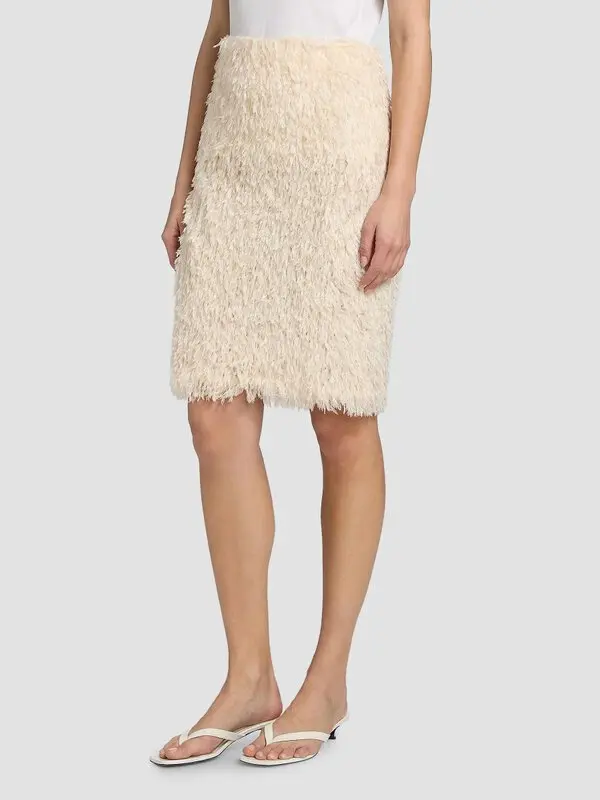 TOTEME Feathered-jersey Knee-length Skirt