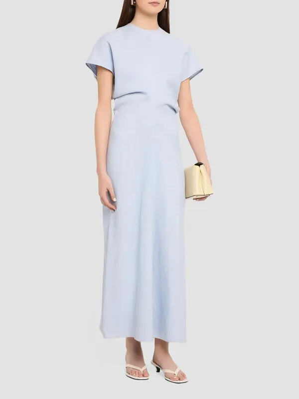 TOTEME Slouch Waist Midi Dress - Sky