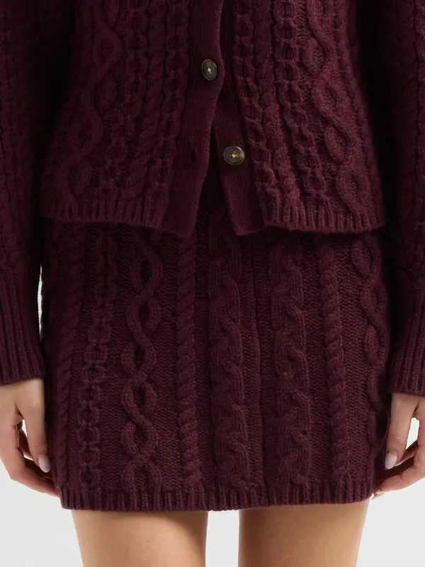 Guest In Residence Cable-knit Cashmere-wool Mini Skirt