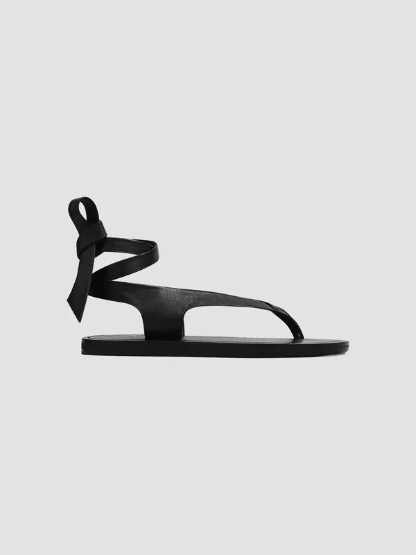 A.emery Elmer Ankle Tie Sandals - Black