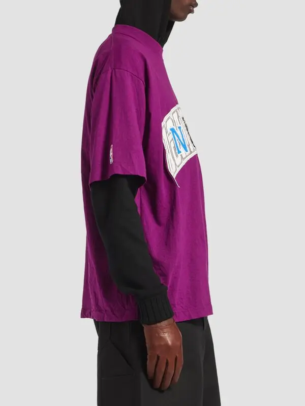 Balenciaga X Nba Collaboration Oversized T-shirt - Violet