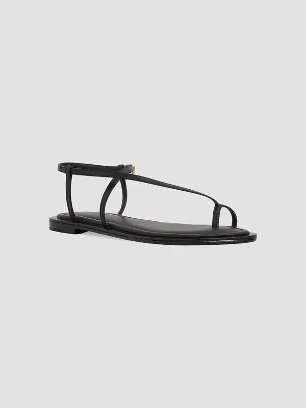A.emery Reef Leather Sandals - Black
