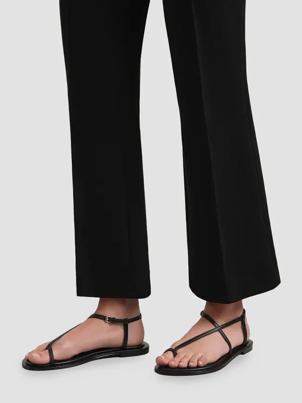 A.emery Reef Leather Sandals - Black