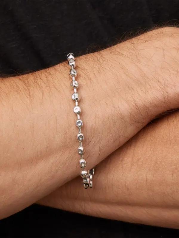 ORADINA Axis Bead Bracelet In Sterling