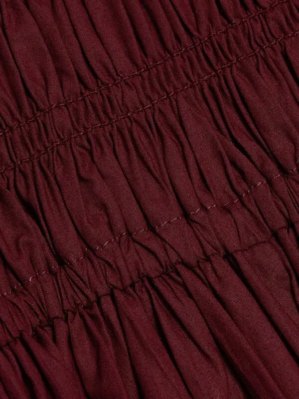 DÔEN Quinley Cotton Smocked Midi-dress