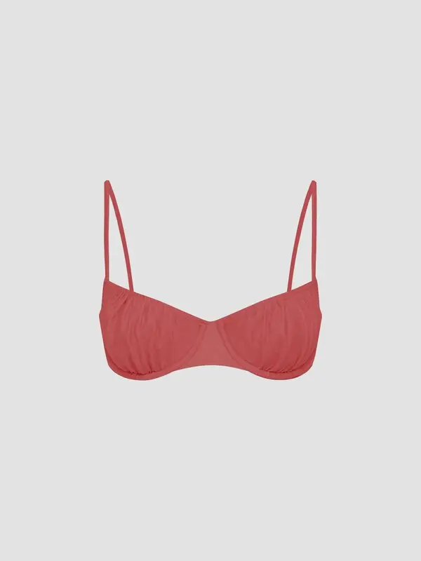 Peony Tapestry Everlasting Ruched Balconette Bikini Top