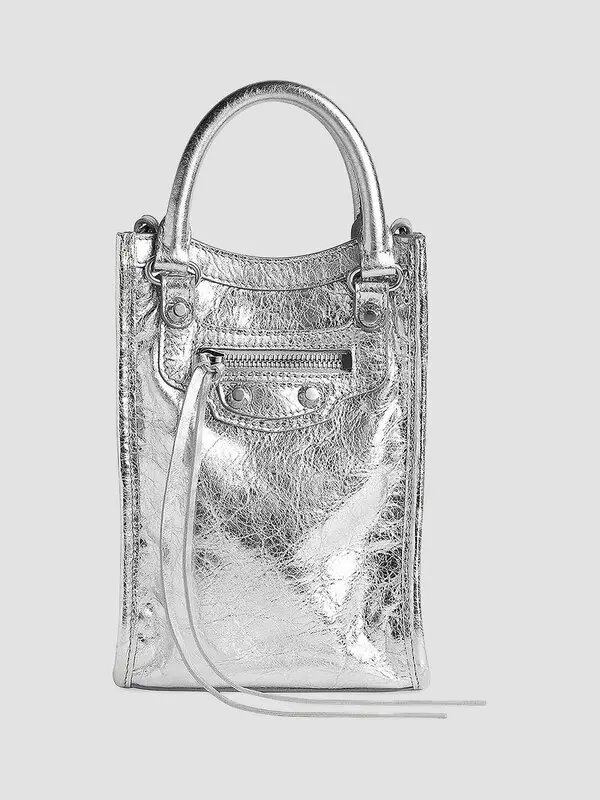 Balenciaga Le City Crossbody Bag - Silver