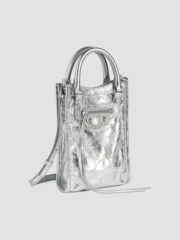 Balenciaga Le City Crossbody Bag - Silver