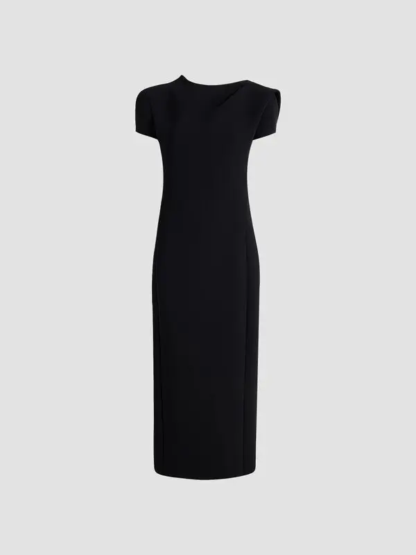 Khaite Iryl Draped Open-back Midi Dress