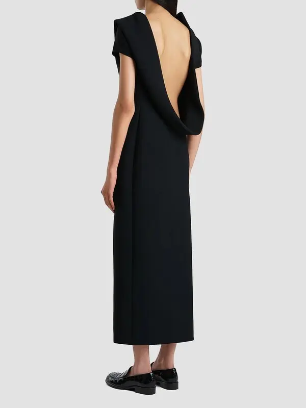 Khaite Iryl Draped Open-back Midi Dress