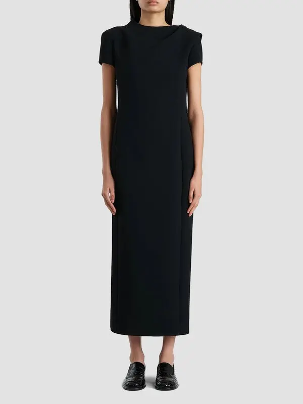 Khaite Iryl Draped Open-back Midi Dress