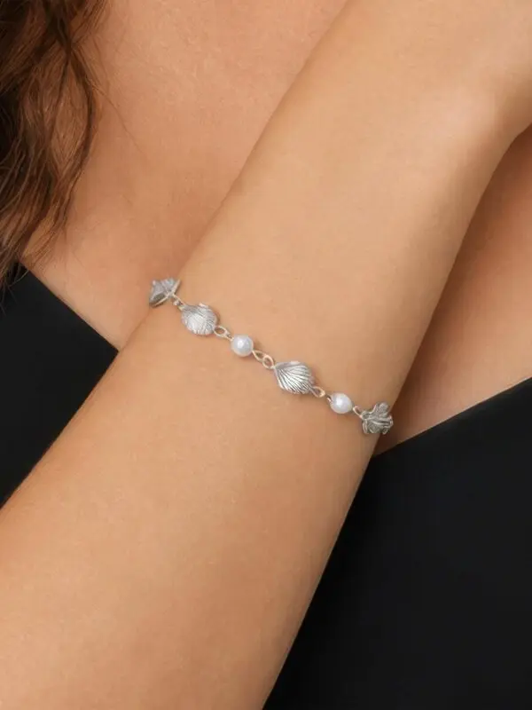 ORADINA Ocean Treasures Station Bracelet In Sterling