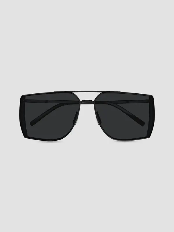 Saint Laurent Fashion Metal Sl 750 Rectangular Sunglasses