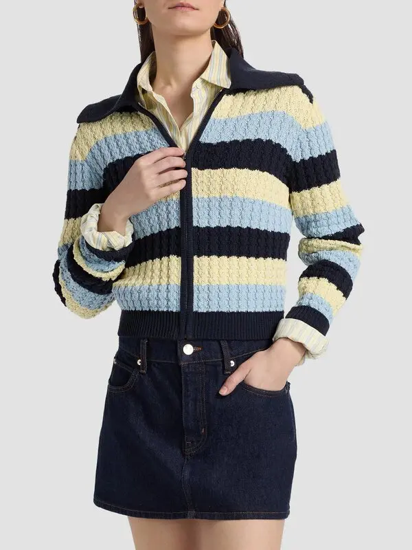Guest In Residence Kirby Striped Silk-cotton Jacket