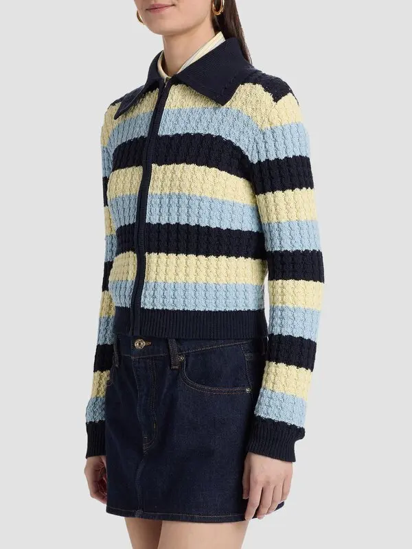 Guest In Residence Kirby Striped Silk-cotton Jacket