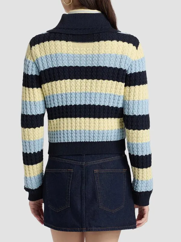 Guest In Residence Kirby Striped Silk-cotton Jacket