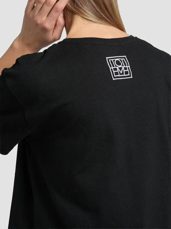 TOTEME Embroidered Monogram Cotton Classic T-shirt