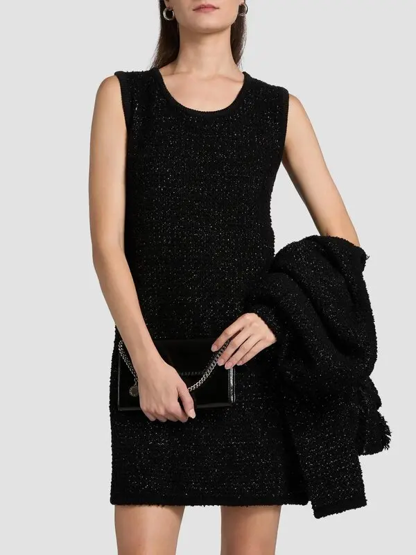 Chiara Boni La Petite Robe Bilok Metallic Tweed A-line Minidress