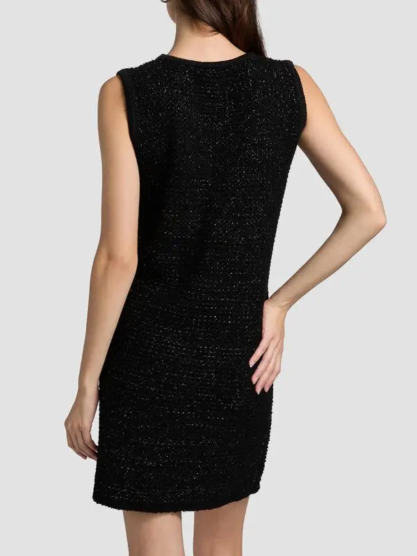Chiara Boni La Petite Robe Bilok Metallic Tweed A-line Minidress