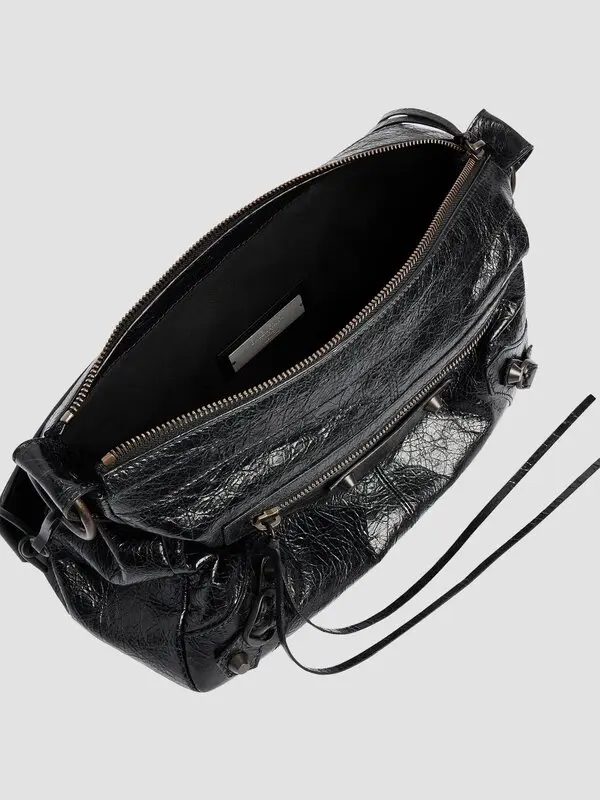 Balenciaga Le City Moto Small Crossbody Bag - Black