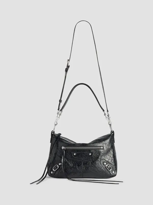 Balenciaga Le City Moto Small Crossbody Bag - Onyx