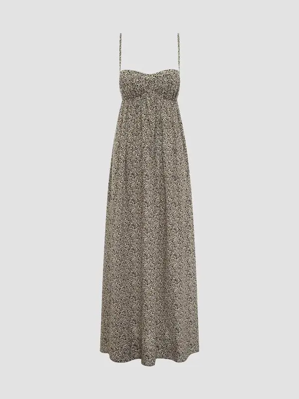 Peony Tapestry Everlasting Maxi Dress - Foliage