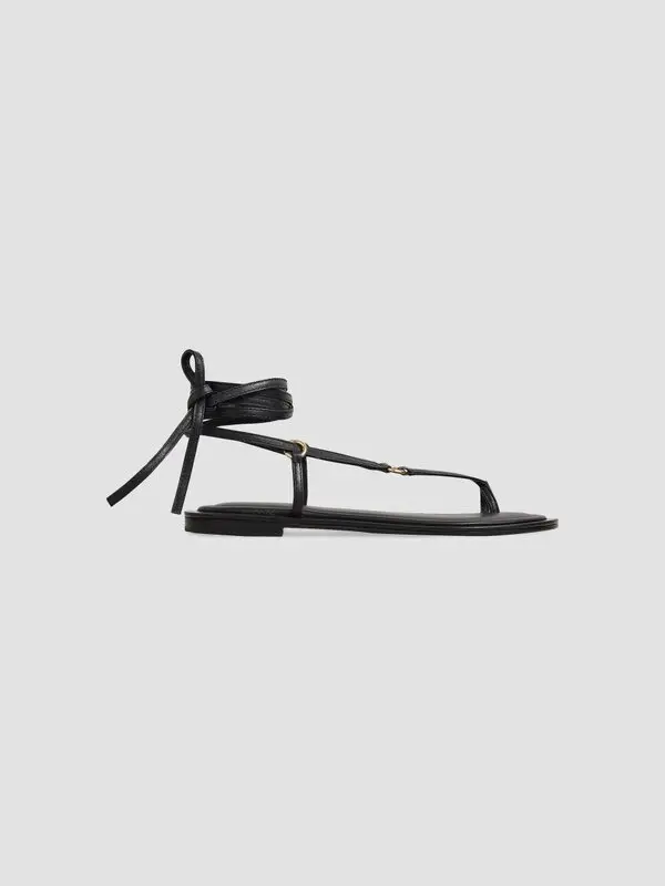 A.emery Tesni Leather Sandals - Black